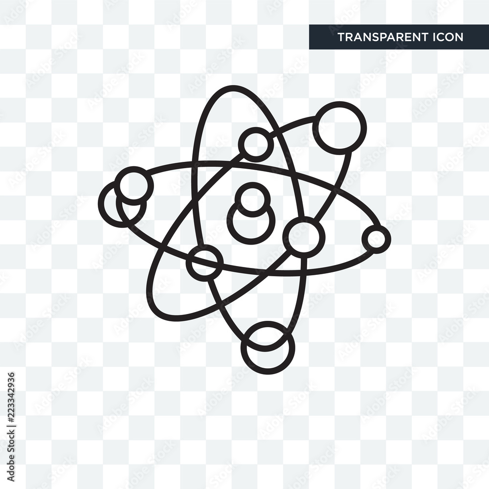 Atom vector icon isolated on transparent background, Atom logo design ...