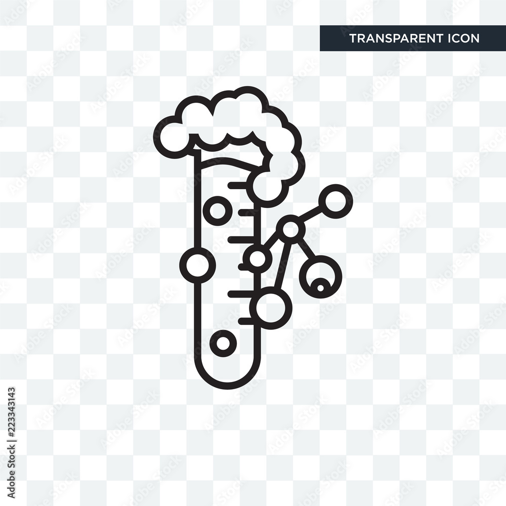 Test tube vector icon isolated on transparent background, Test tube ...