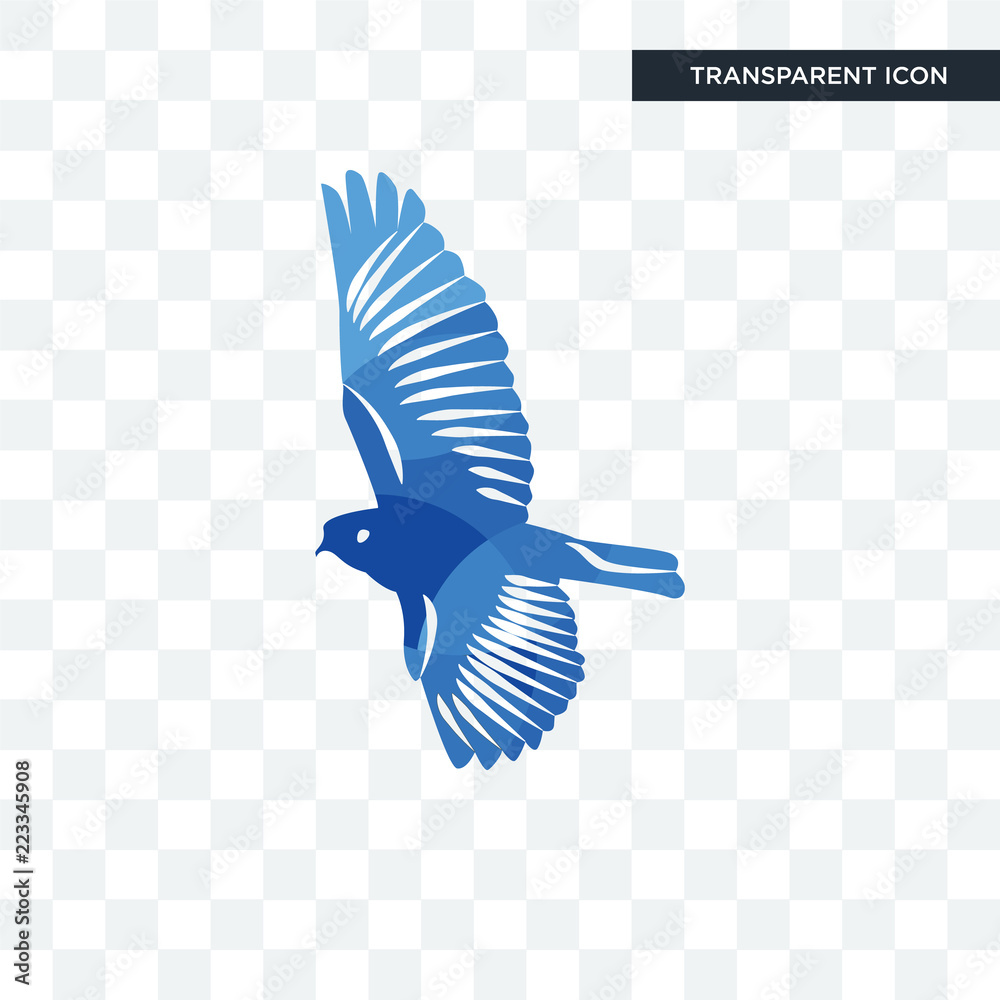 bird vector icon isolated on transparent background, bird logo design ...