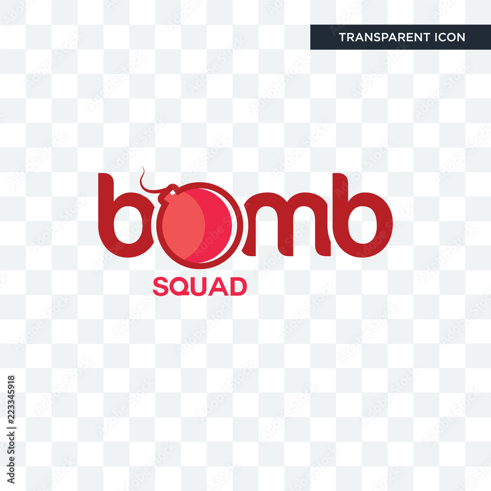 bomb squad vector icon isolated on transparent background, bomb squad ...