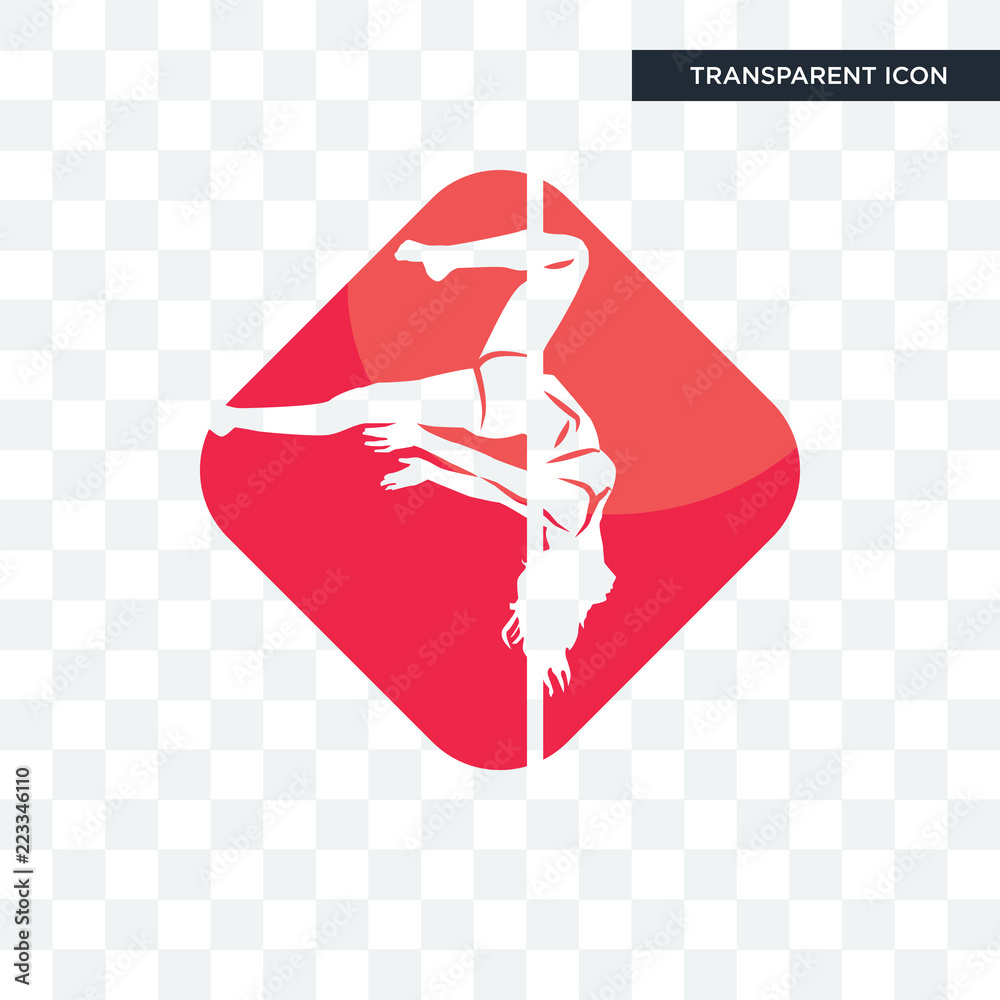 pole dance vector icon isolated on transparent background, pole dance ...
