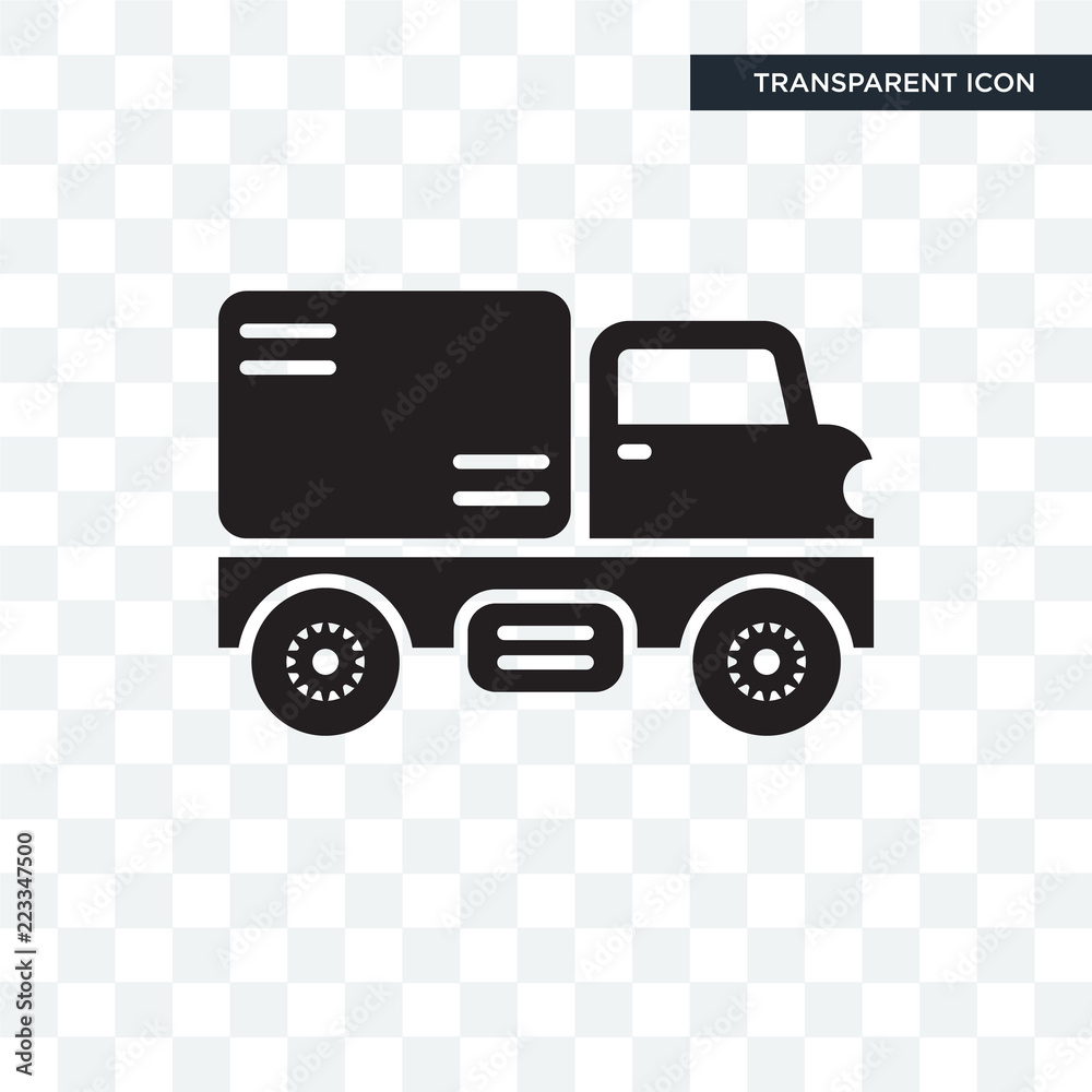 Trucking vector icon isolated on transparent background, Trucking logo ...