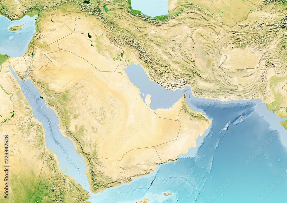 Poster map of the strait of hormuz and coastal states – Veggbilde ...