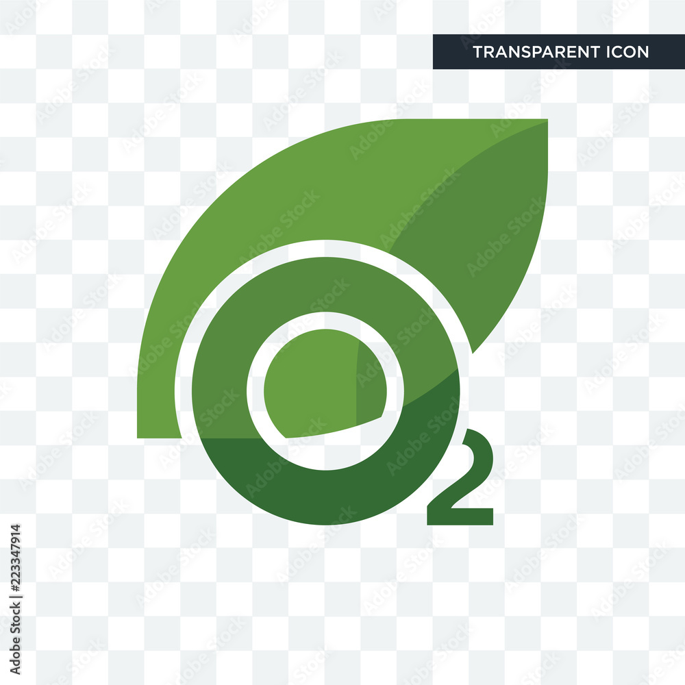 oxygen vector icon isolated on transparent background, oxygen logo ...