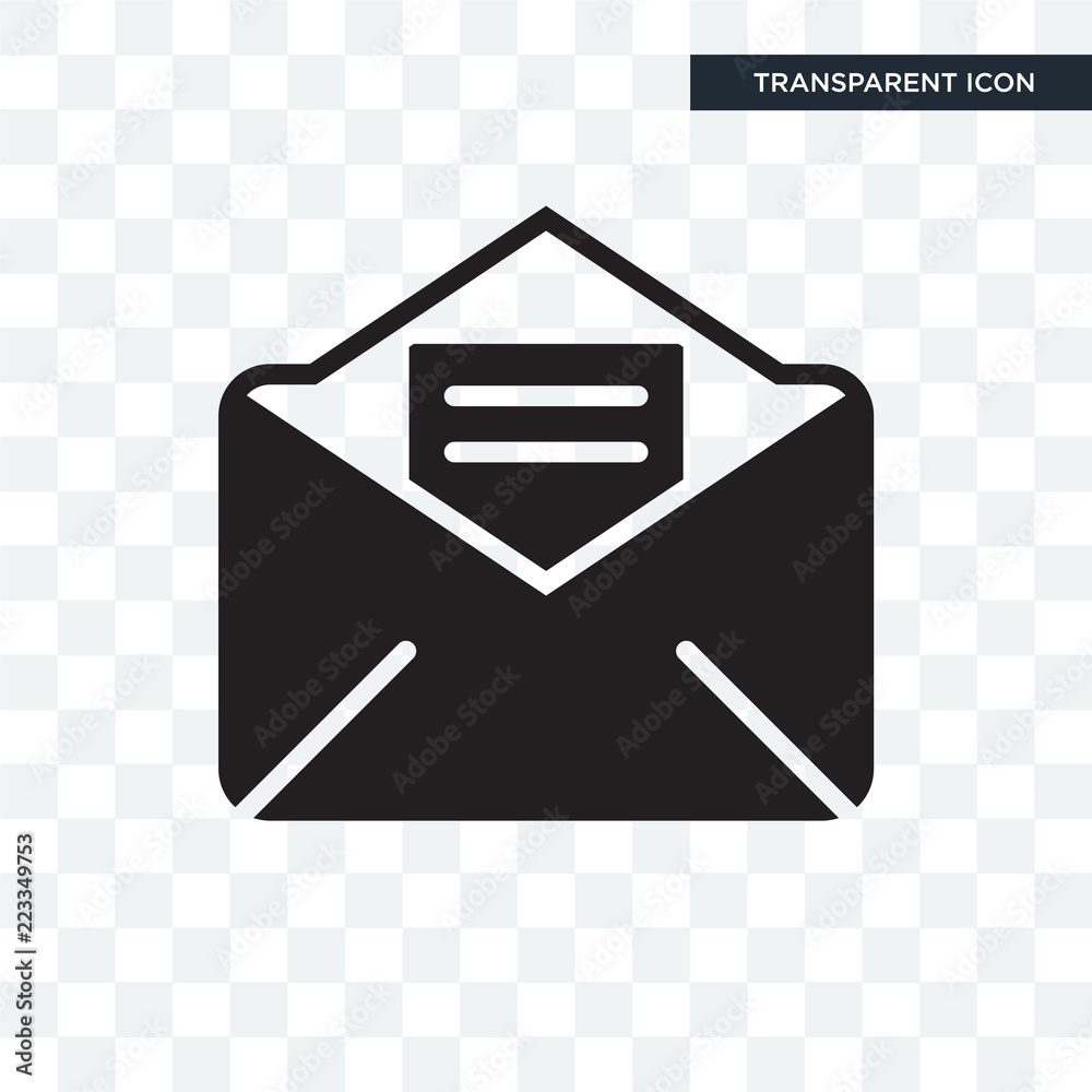 Open Mail vector icon isolated on transparent background, Open Mail ...