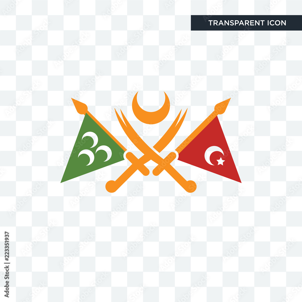 ottoman empire vector icon isolated on transparent background, ottoman ...