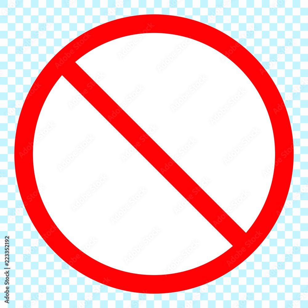 Stop sign vector red icon. Vector warning or no entry forbidden circle ...