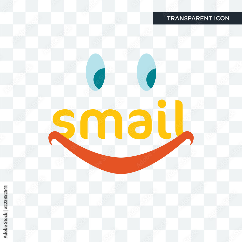 smail vector icon isolated on transparent background, smail logo design ...