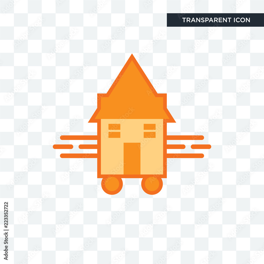 tiny house vector icon isolated on transparent background, tiny house ...