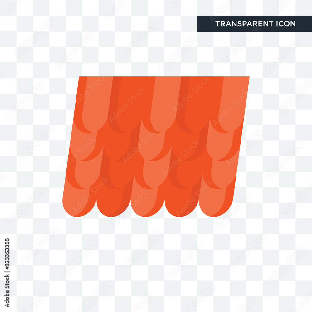 Roof vector icon isolated on transparent background, Roof logo design ...