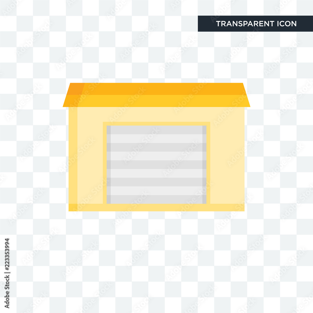 Garage vector icon isolated on transparent background, Garage logo ...