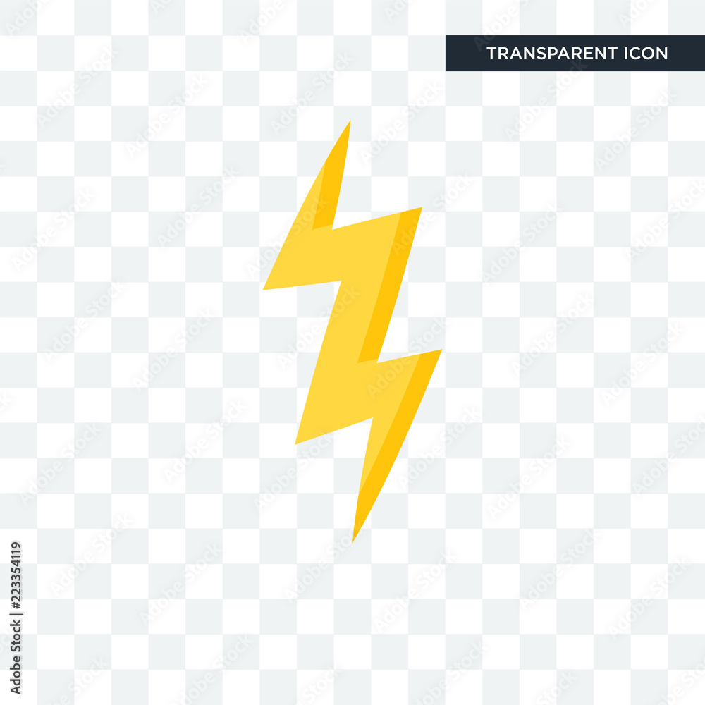 Flash vector icon isolated on transparent background, Flash logo design ...