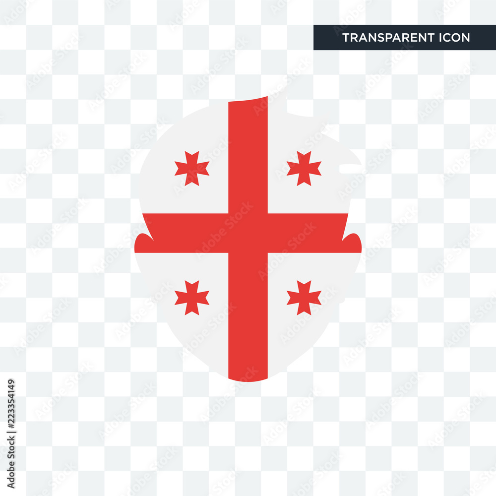 Georgia vector icon isolated on transparent background, Georgia logo ...