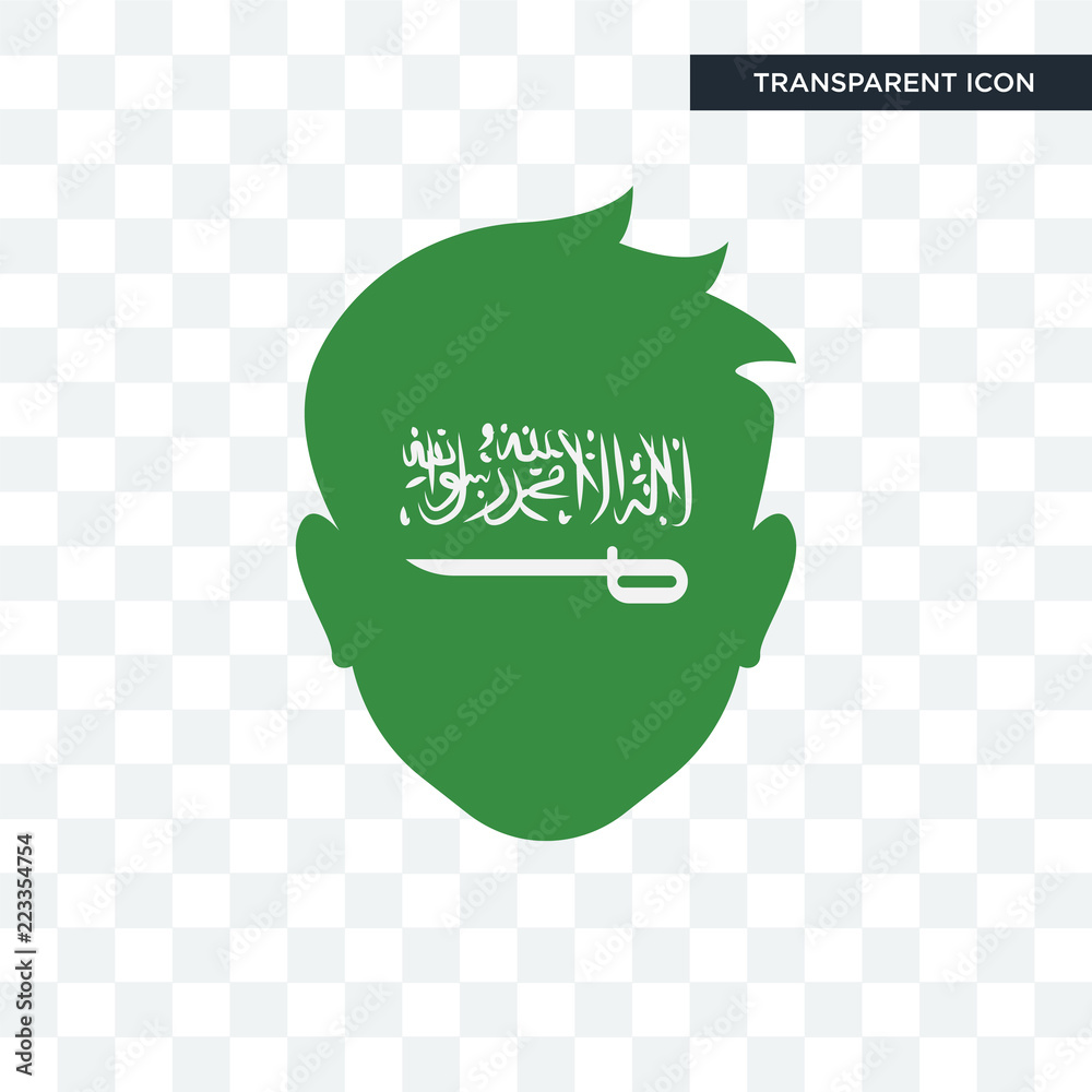 Saudi arabia vector icon isolated on transparent background, Saudi ...