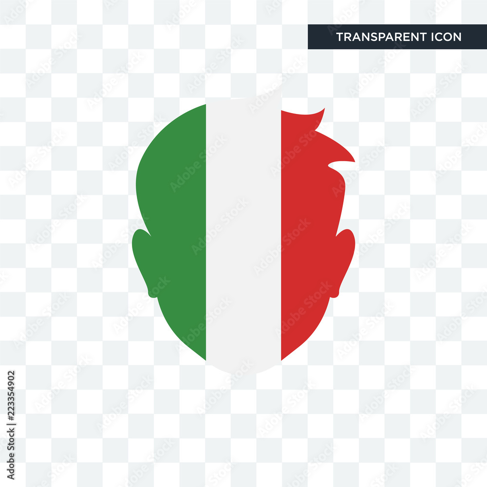 Italy vector icon isolated on transparent background, Italy logo design ...