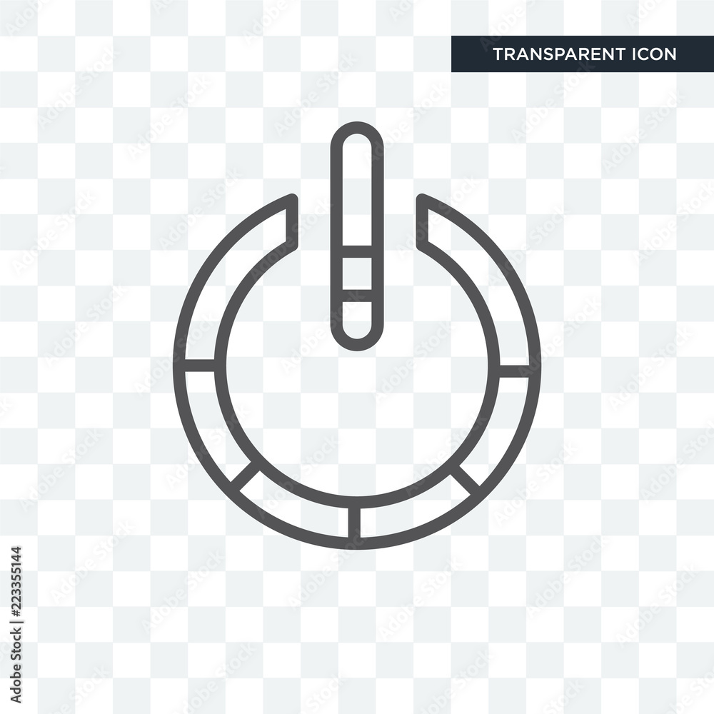 Vecteur Stock Power On Button vector icon isolated on transparent ...