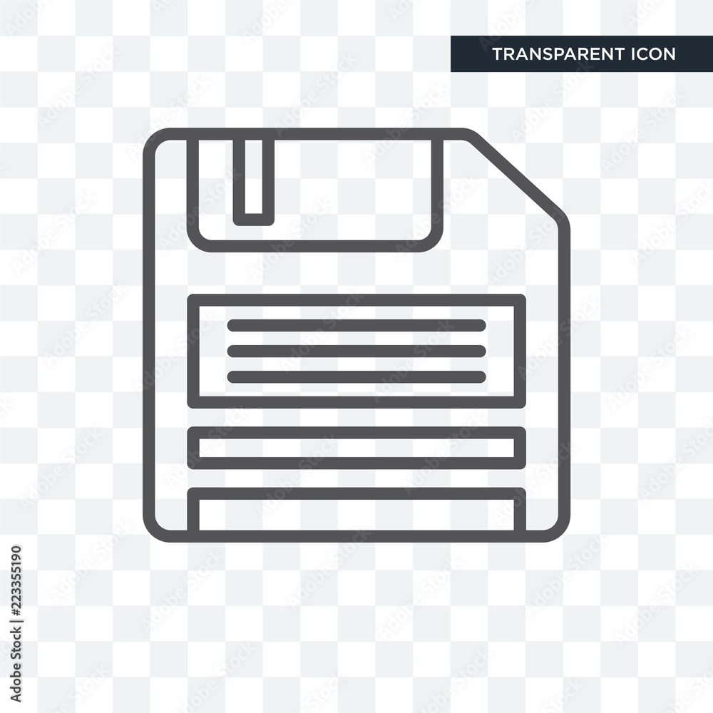 Save File vector icon isolated on transparent background, Save File ...