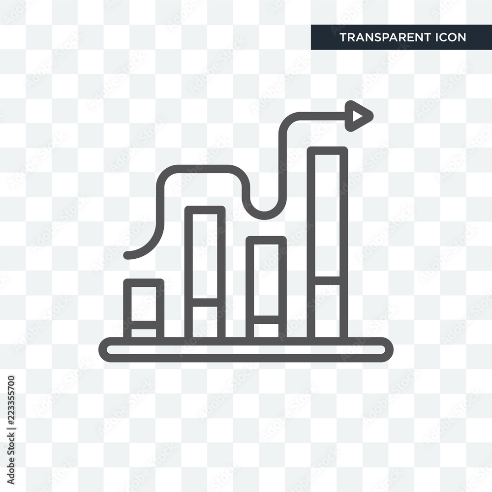 Graphic Progression vector icon isolated on transparent background ...