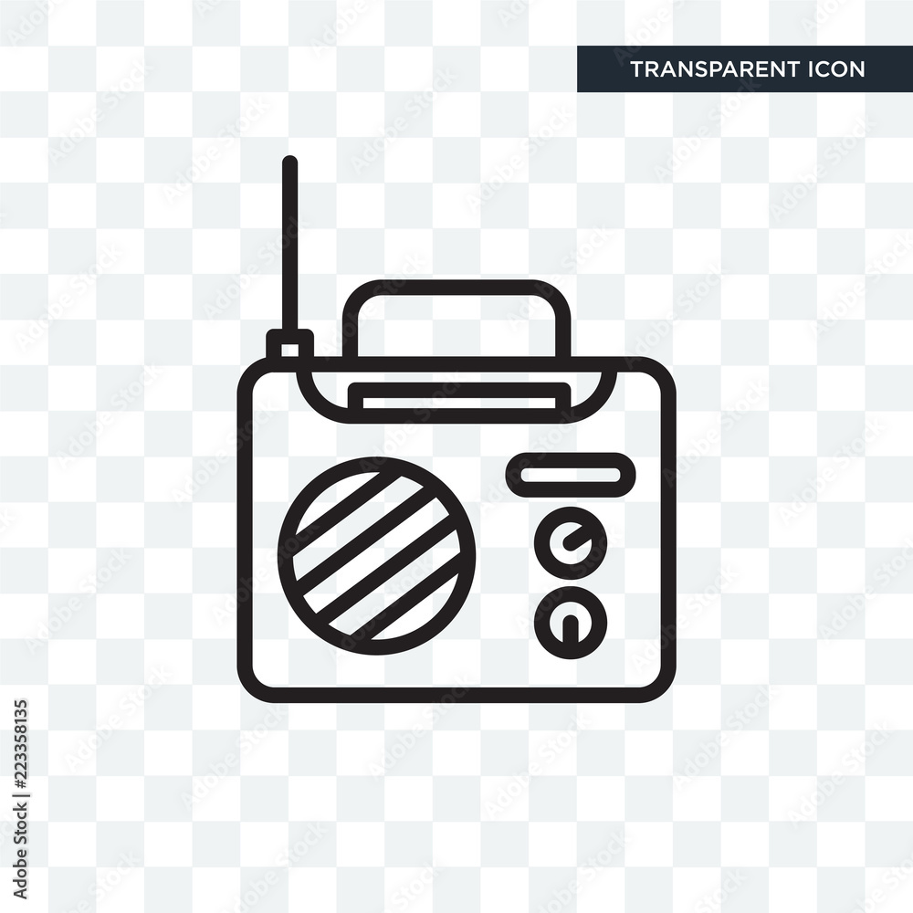 Radio Journalism vector icon isolated on transparent background, Radio ...