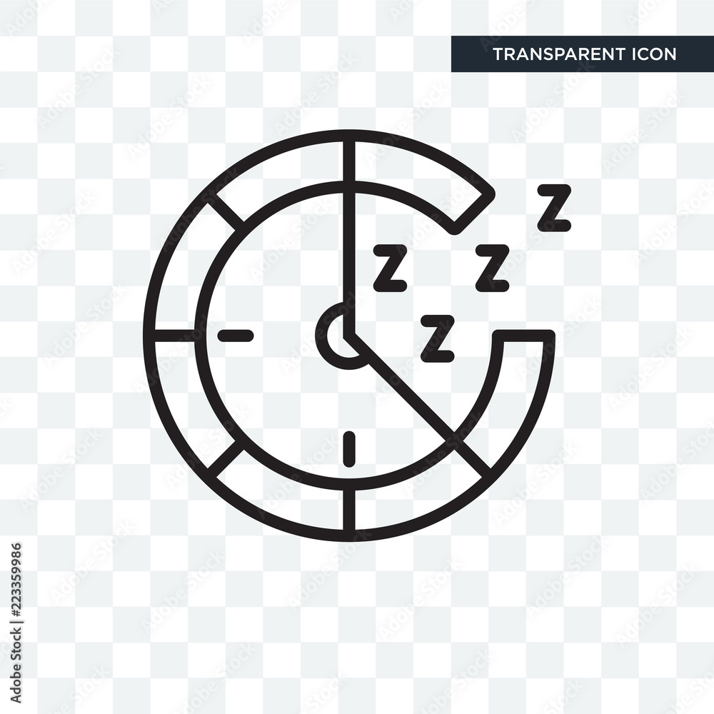 Sleeping vector icon isolated on transparent background, Sleeping logo ...