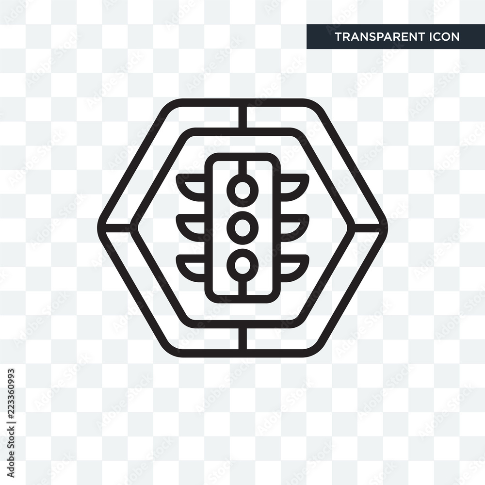 Traffic light vector icon isolated on transparent background, Traffic ...