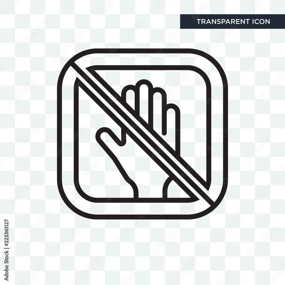 No entry vector icon isolated on transparent background, No entry logo ...
