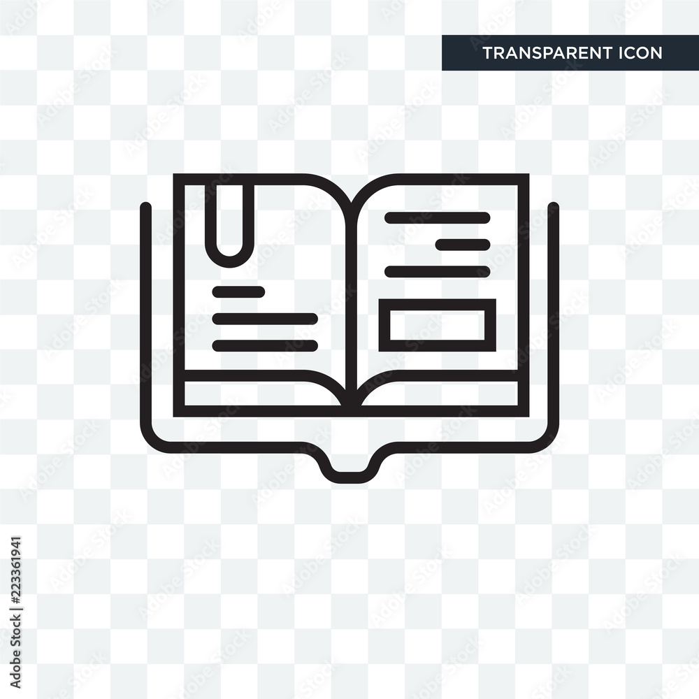 Spellbook vector icon isolated on transparent background, Spellbook ...