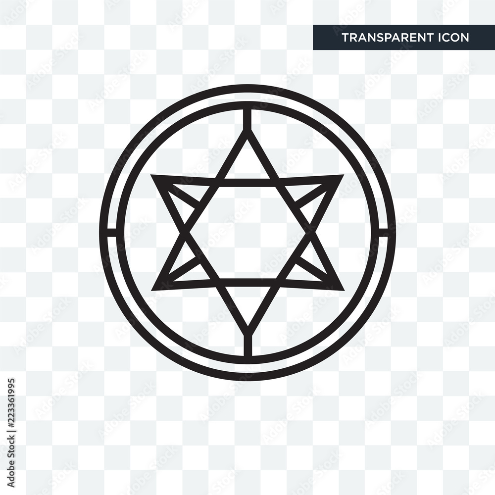 Pentagram vector icon isolated on transparent background, Pentagram logo design Stock Vector ...