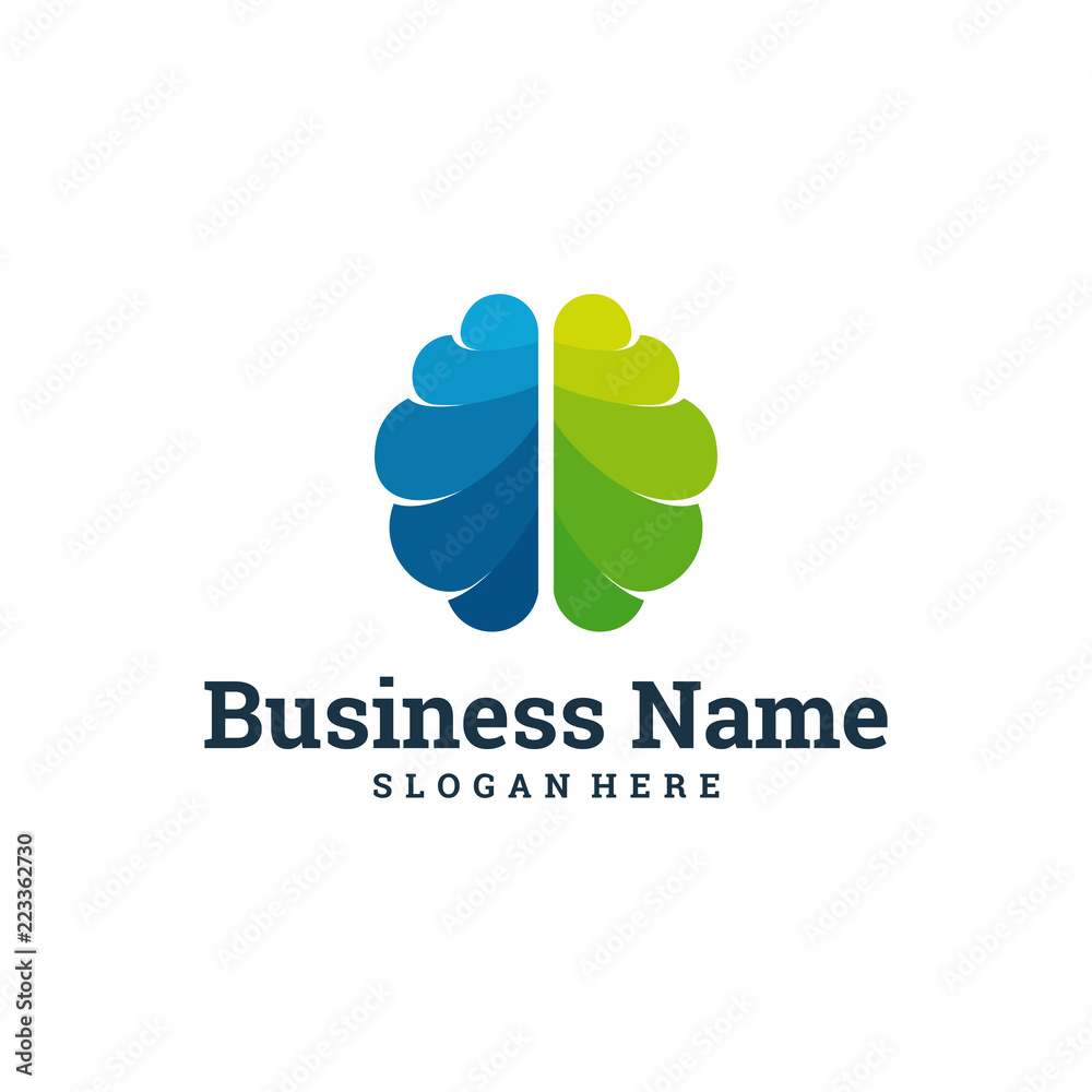 Modern Brain logo designs, Brain Care logo template Stock Vector ...