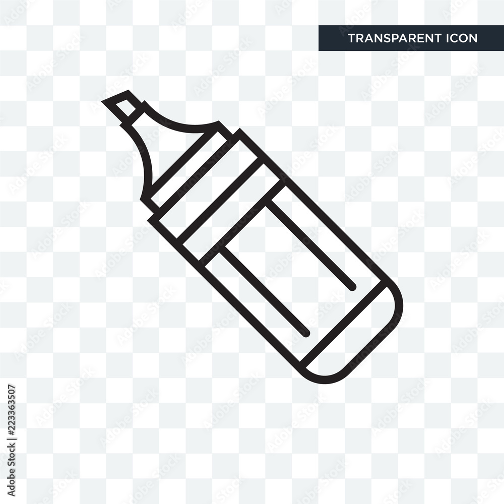 Marker vector icon isolated on transparent background, Marker logo ...