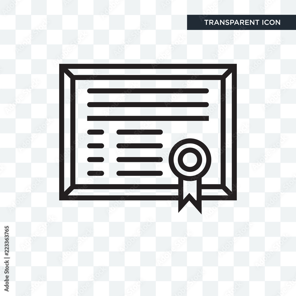 Diploma vector icon isolated on transparent background, Diploma logo ...