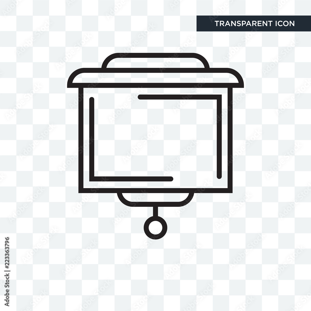 Screen vector icon isolated on transparent background, Screen logo ...