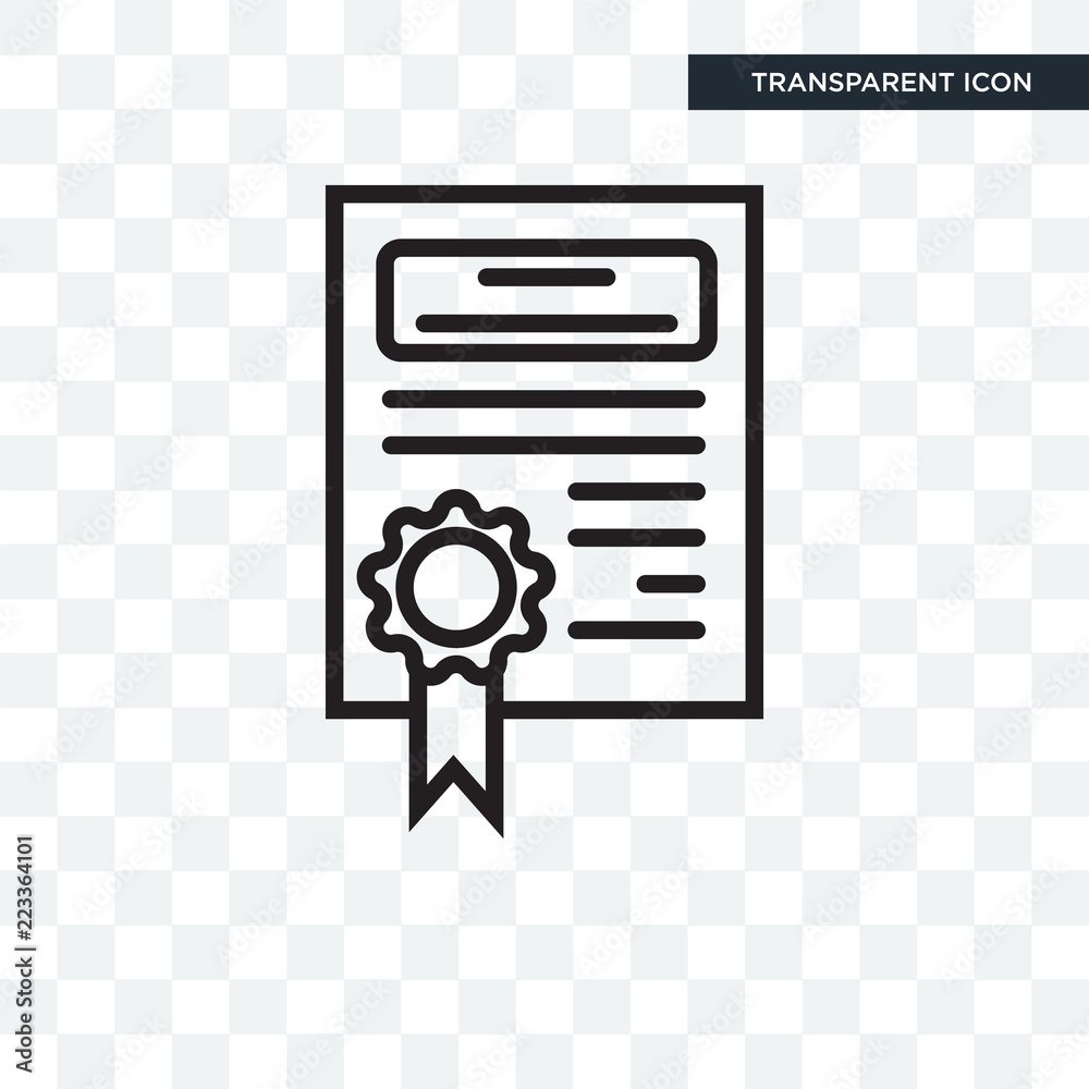 Diploma vector icon isolated on transparent background, Diploma logo ...