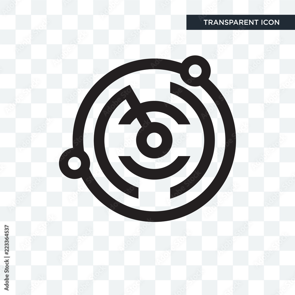 Radar vector icon isolated on transparent background, Radar logo design ...