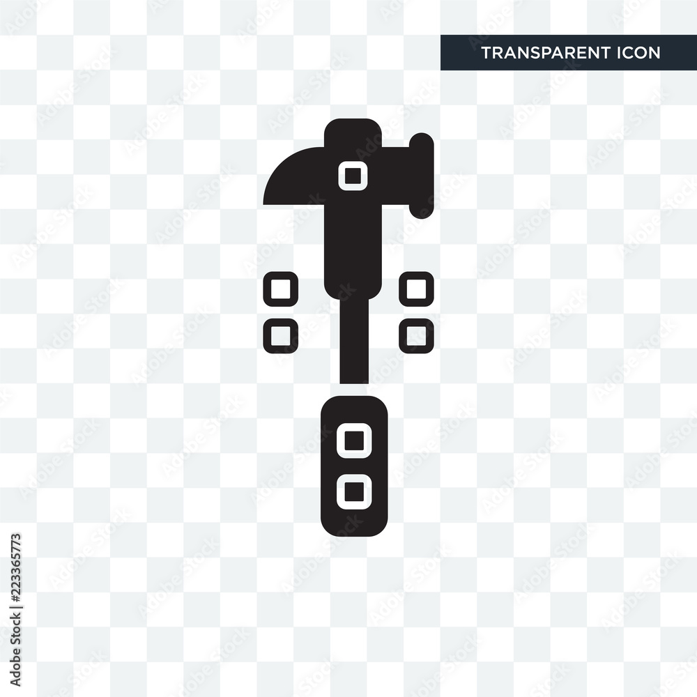 Mallet vector icon isolated on transparent background, Mallet logo ...