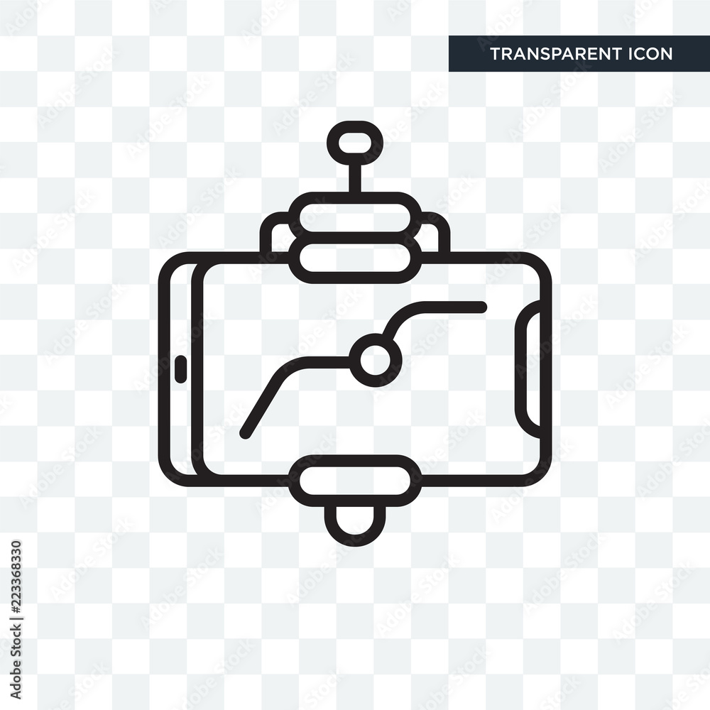 hands free device vector icon isolated on transparent background, hands ...