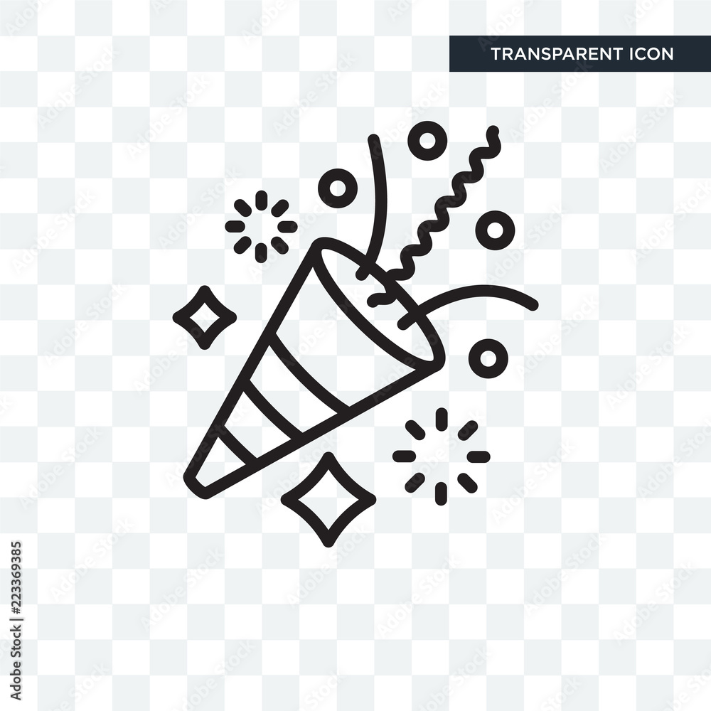Party vector icon isolated on transparent background, Party logo design ...