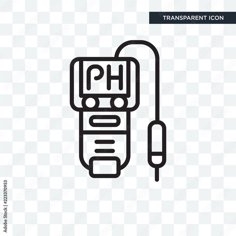 Ph meter vector icon isolated on transparent background, Ph meter logo ...