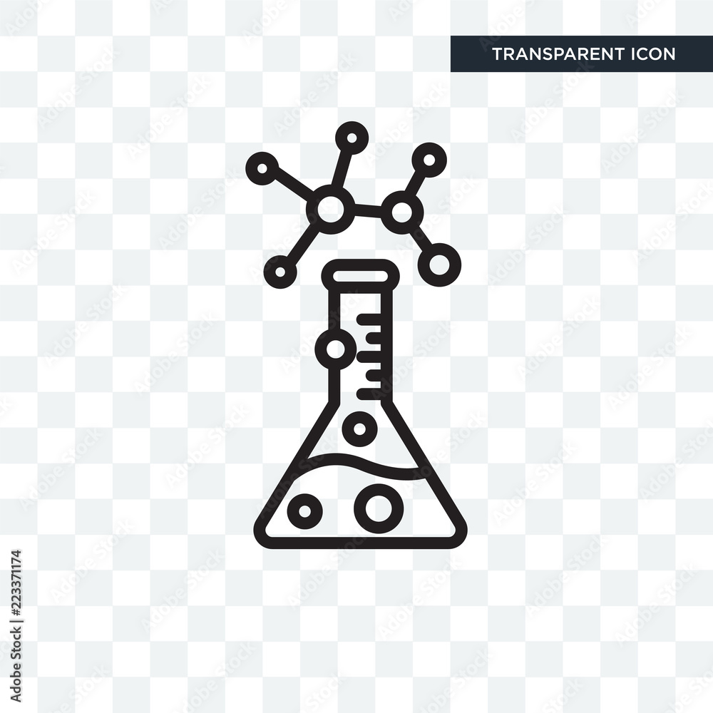 Test tube vector icon isolated on transparent background, Test tube ...