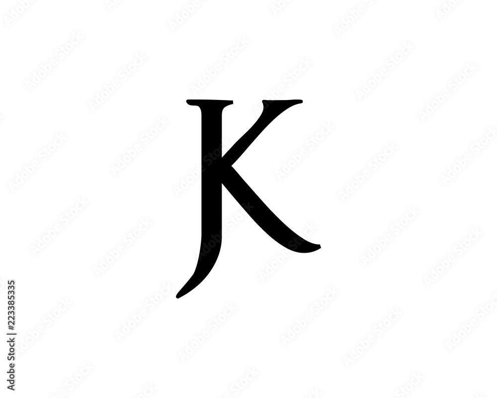 JK initial monogram logo Stock Vector | Adobe Stock