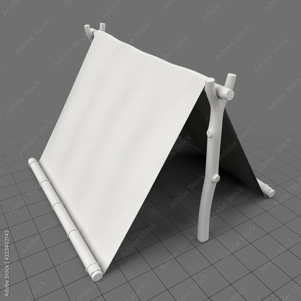 Makeshift tent Stock 3D asset | Adobe Stock