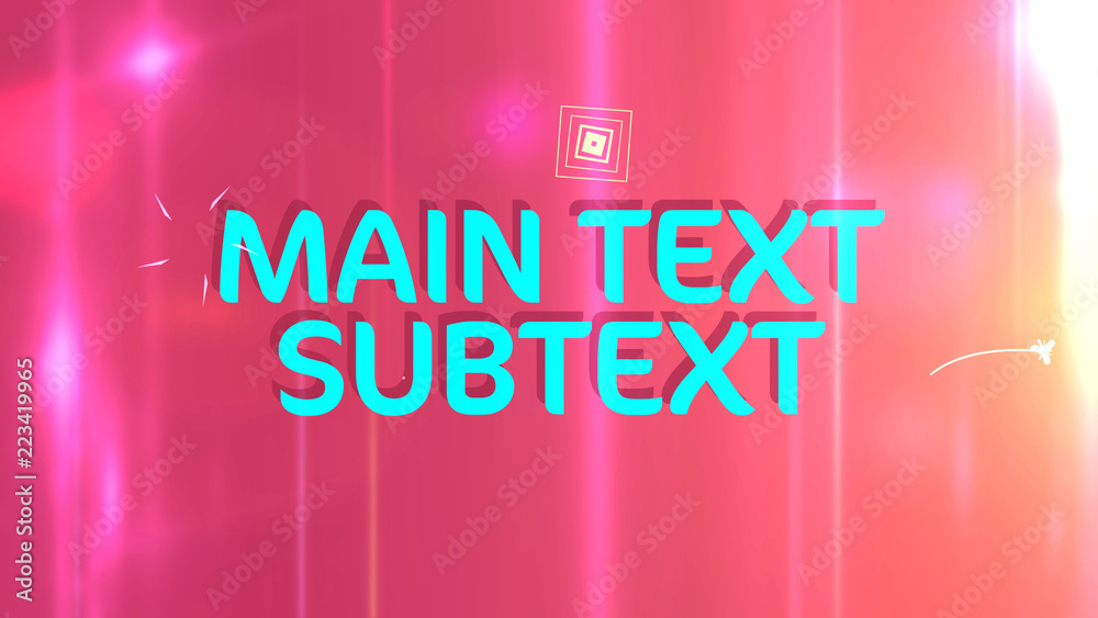 Pink Sparkles Title Stock Template | Adobe Stock