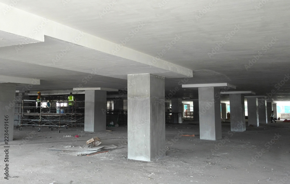 Reinforcement concrete column as part of building structure at the ...