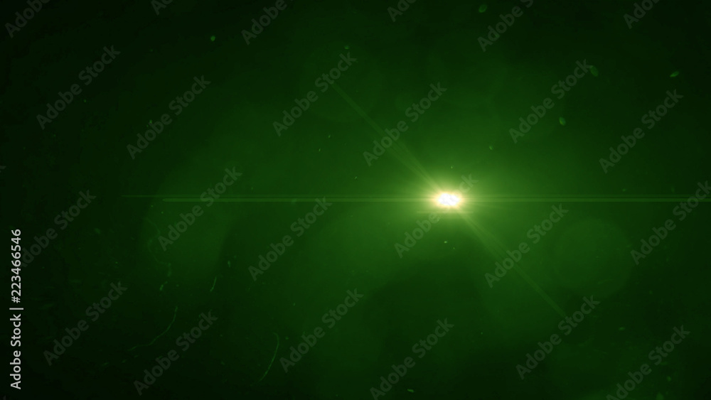 Green lens flare light Stock Photo | Adobe Stock