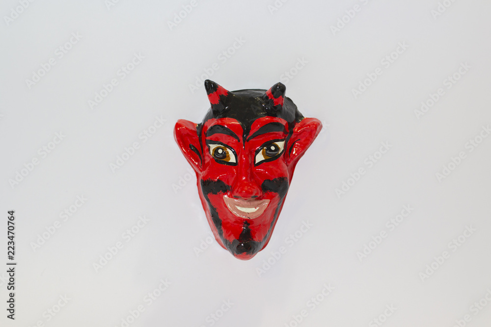 Diablito máscara, artesanía de México, tradicional de papel lleno de ...