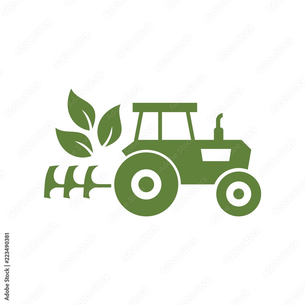 Tractor logo, icon on white background Stock Illustration | Adobe Stock