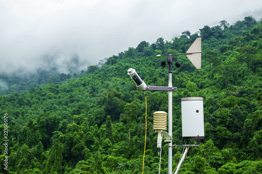 An Anemometer Used for Measuring the Speed and Direction of Wind in the ...