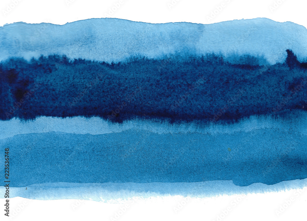 Blue abstract watercolor background. Hand painted illustration. Stock ...