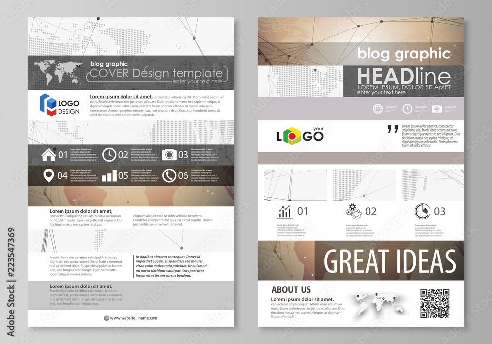 The abstract minimalistic vector illustration of the editable layout of ...