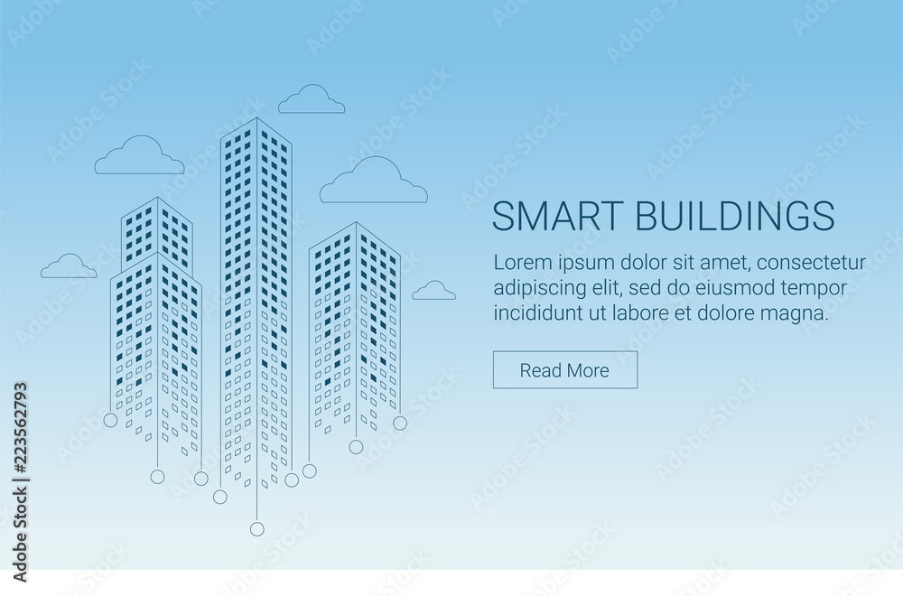 Smart building and city concept design for real estate, investment ...